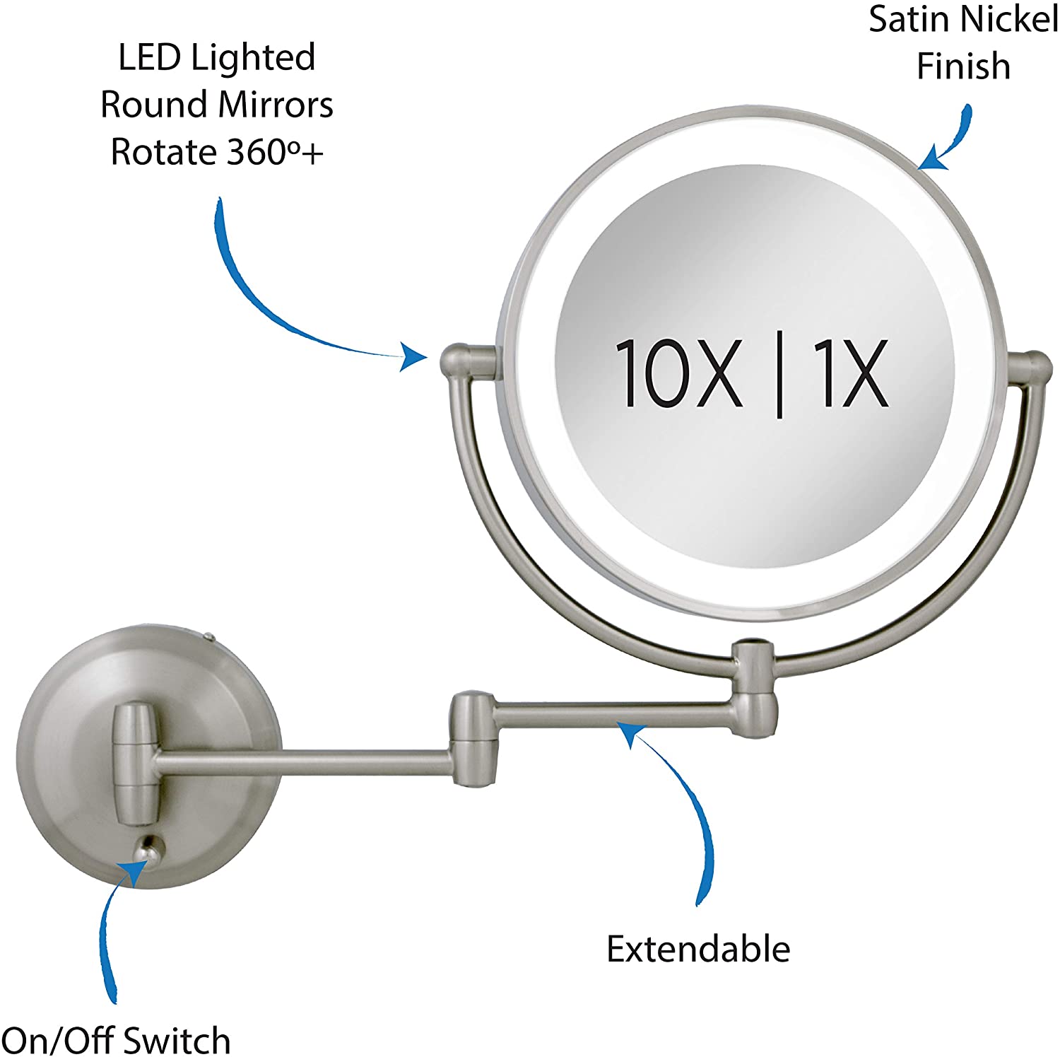 11 Best Wall Mounted Makeup Mirror Lighted (LED) - Cheaperks